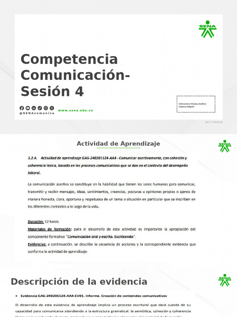 CUARTA SESION COMUNICACION | PDF