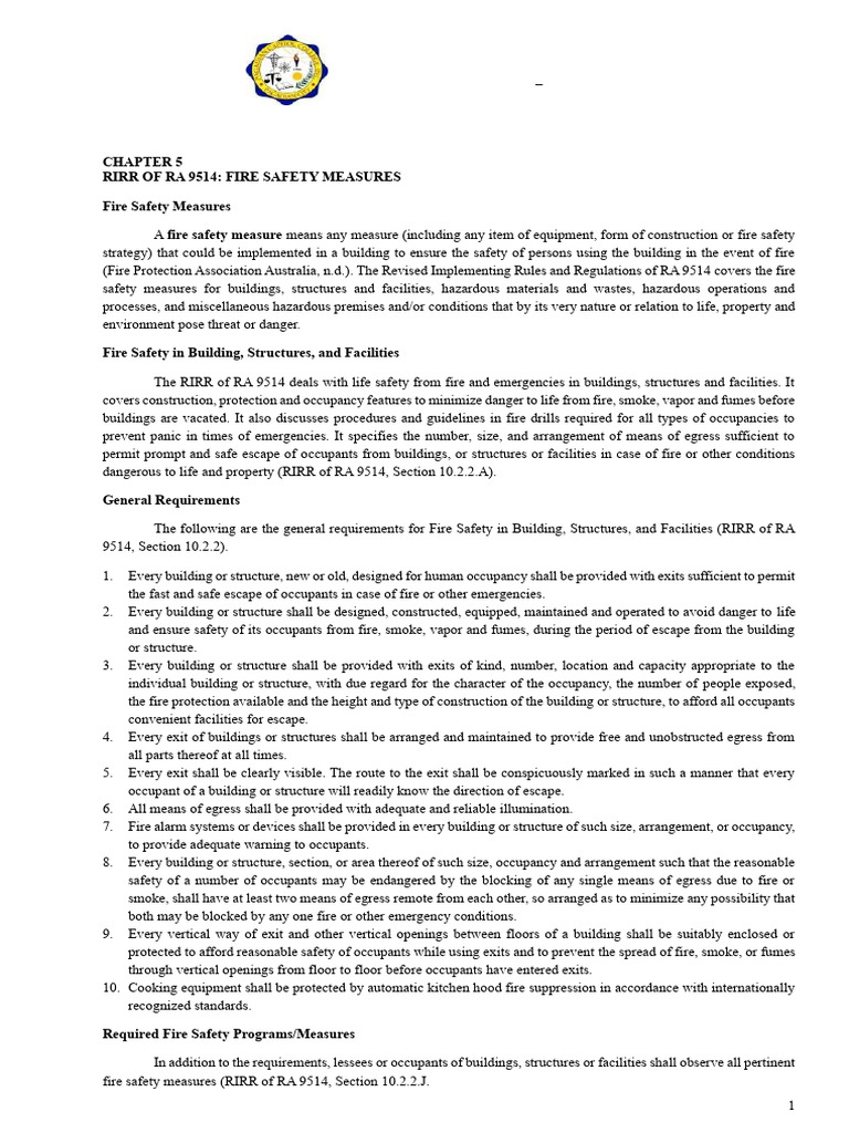 CDI 33 Pre Final Handout | PDF | Dangerous Goods | Fire Safety