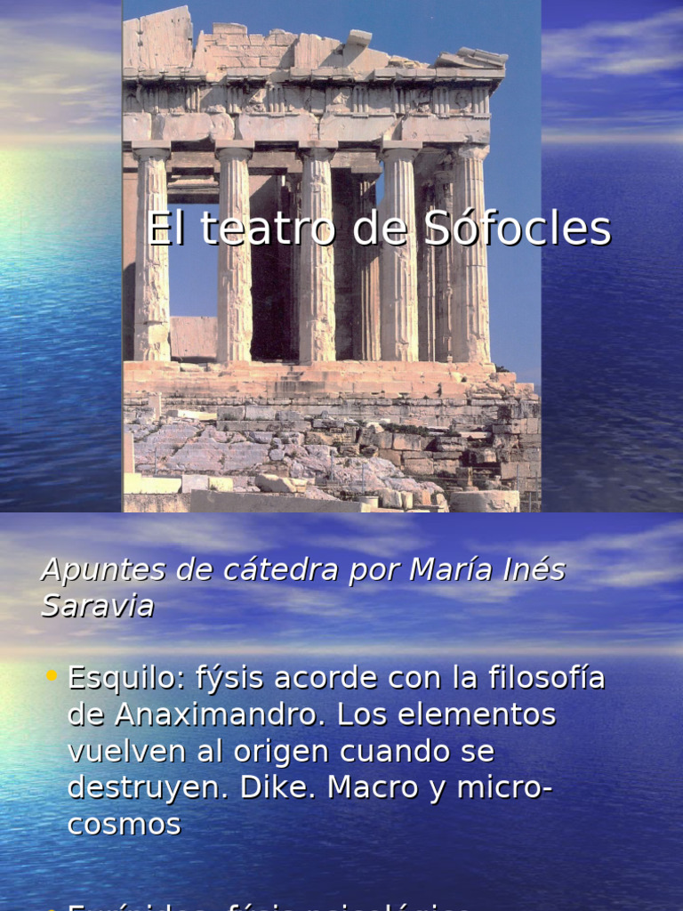 Teatro de Sófocles: Filosofía y Tragedia | PDF | Sófocles | Tragedia