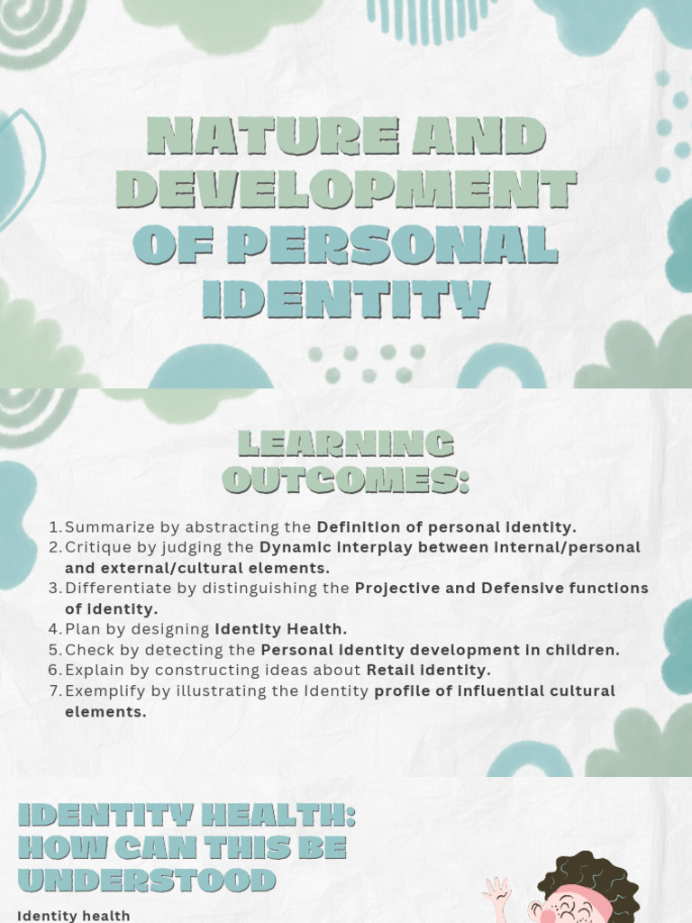 Lesson 2b Nature and Development of Personal Identity | PDF | Identity ...