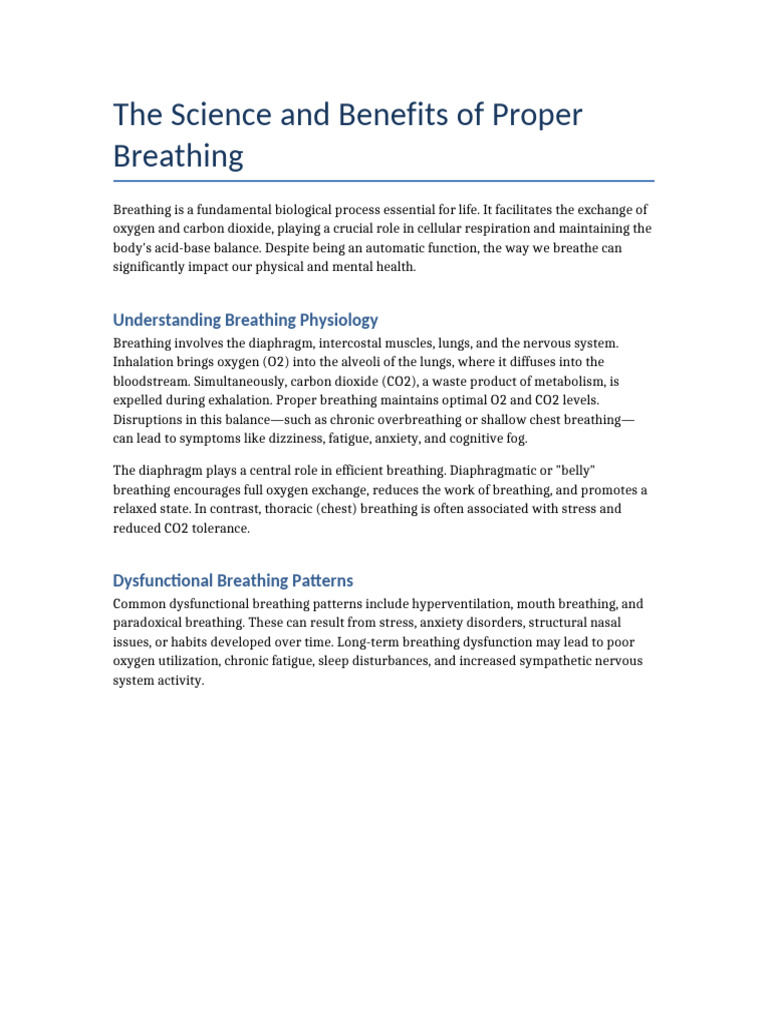 Breathing Research Summary | PDF | Breathing | Exhalation