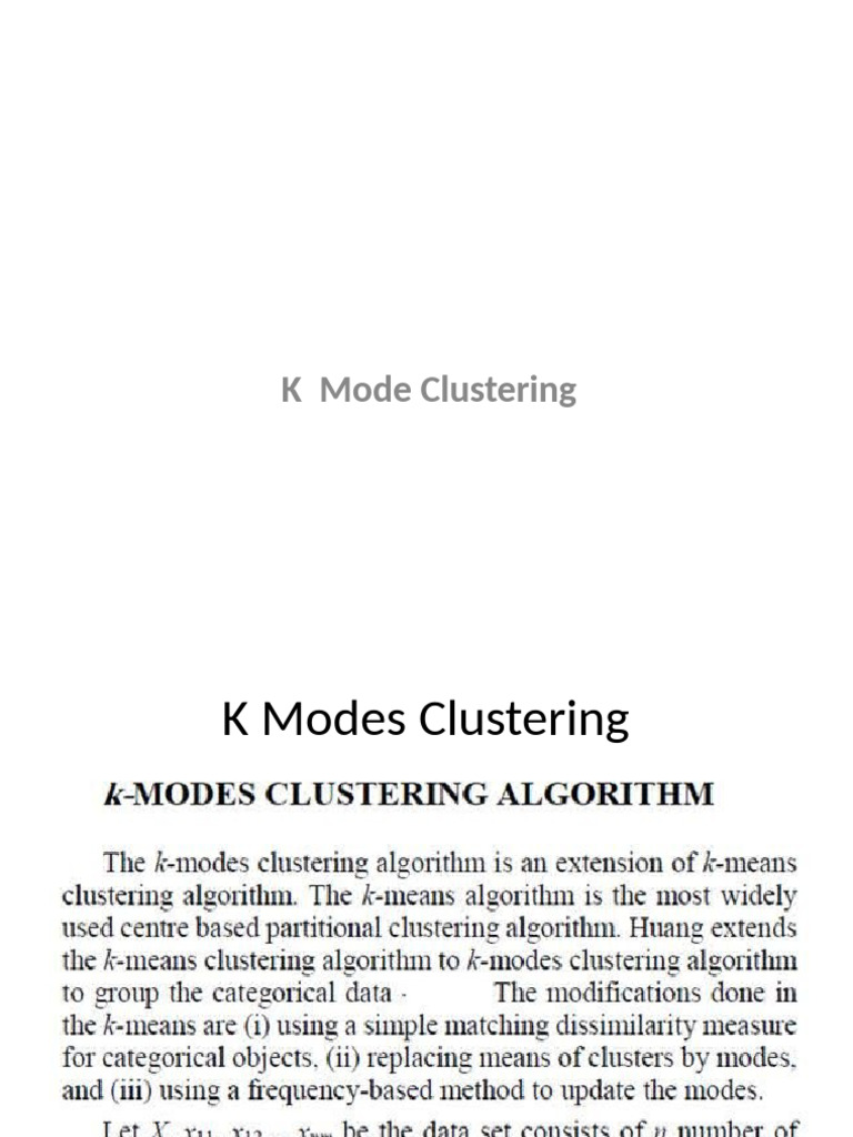 33-K-Mode Clustering-02-03-2023 | PDF