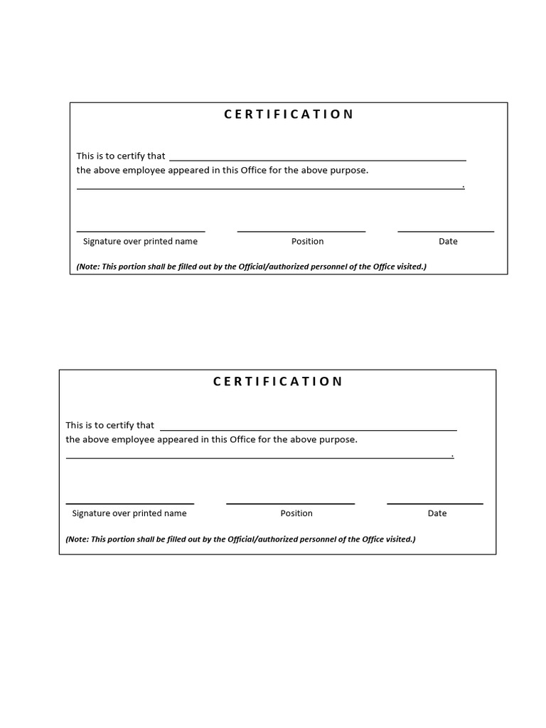 Certification | PDF