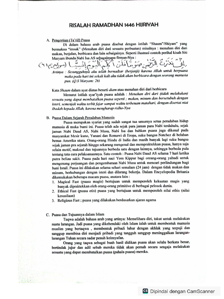 Risalah puasa ramadhan | PDF