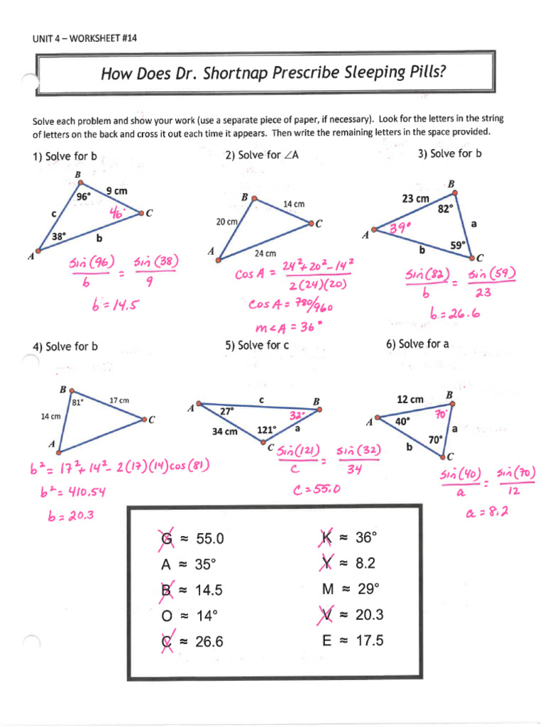 Unit 4 - Worksheet #14 Answers | PDF