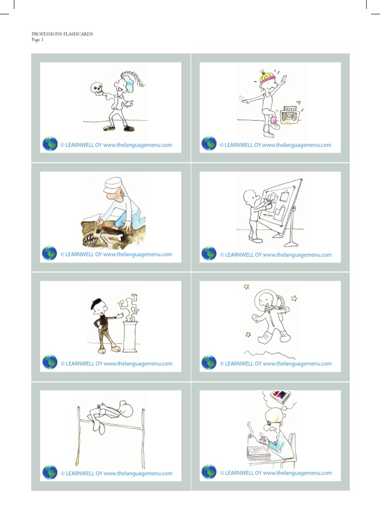 Professions Picture Flashcards by Learnwell Oy | PDF | Learning Methods ...