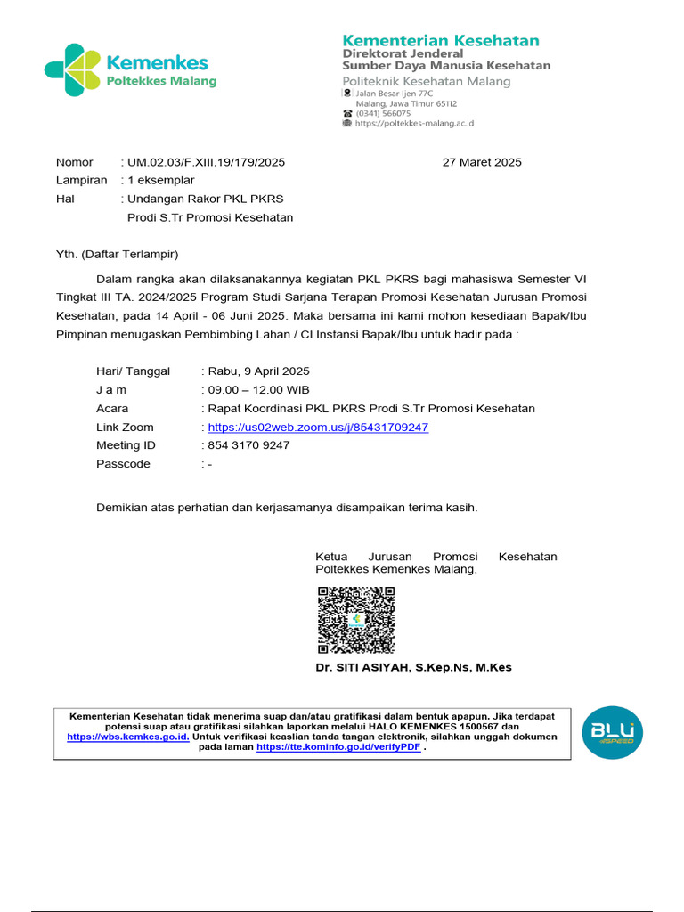 20250327154200034-Undangan Rakor PKRS rev (1) | PDF