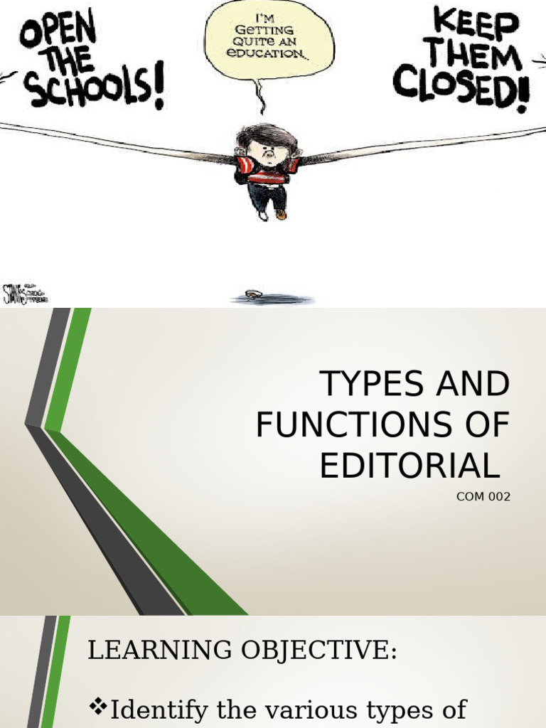 3 Types and Functions of Editorial | PDF | Persuasion | Communication