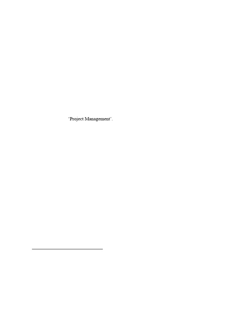 Project Management Lecture Notes | PDF | Project Management
