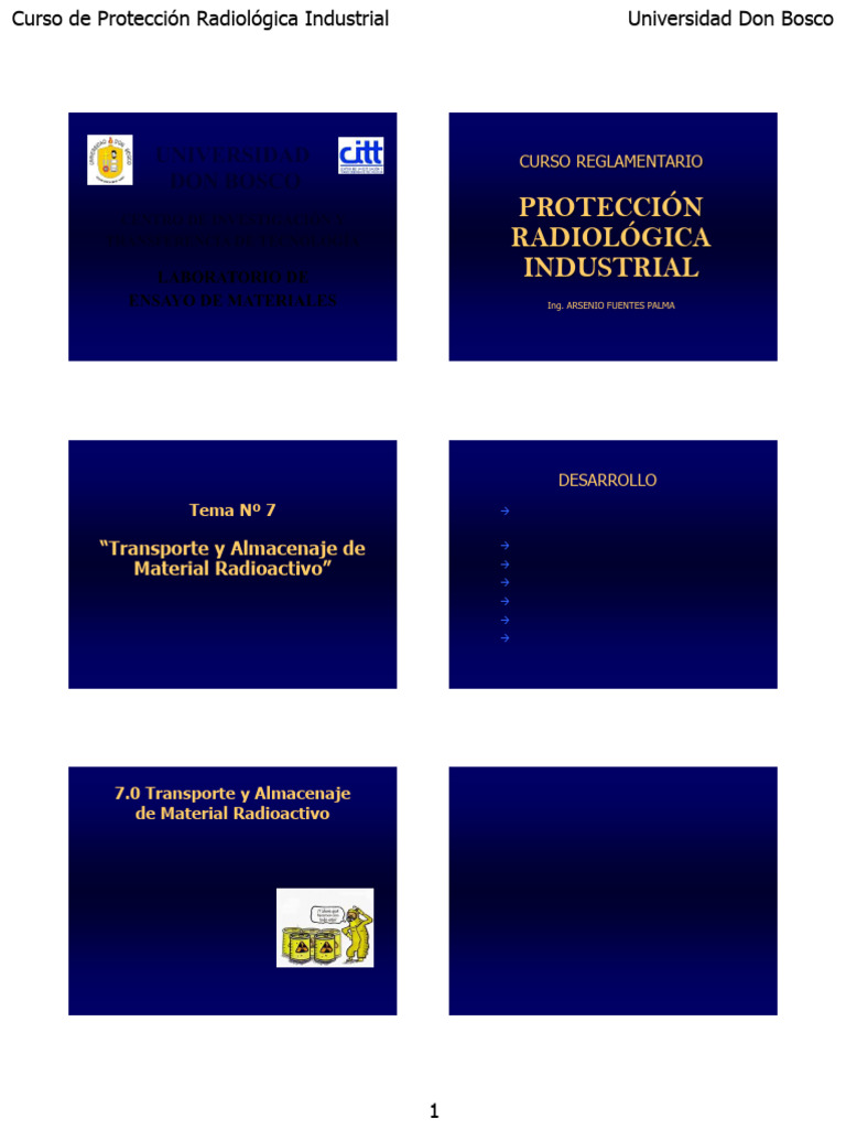 Transporte y Almacenaje de Material Radiactivo | PDF | Desintegración ...