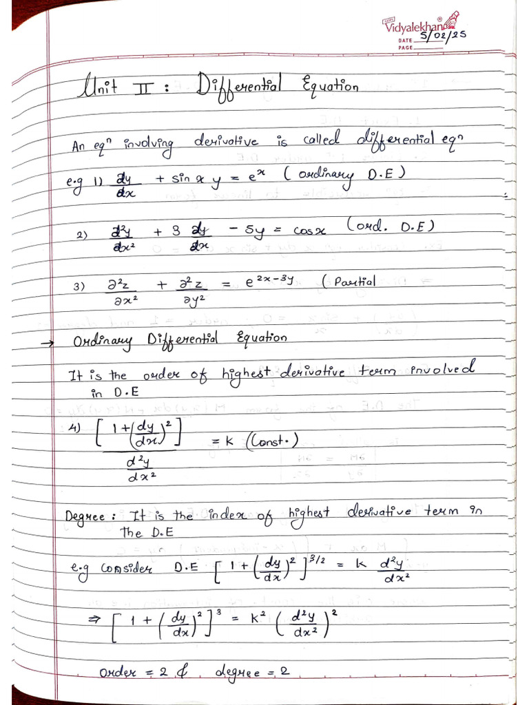 Diff. Eqn (UNIT 2) | PDF