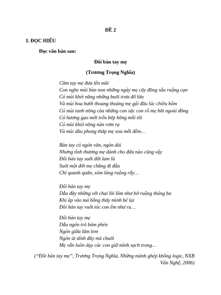 Đề Ôn Giữa HK2 1 | PDF