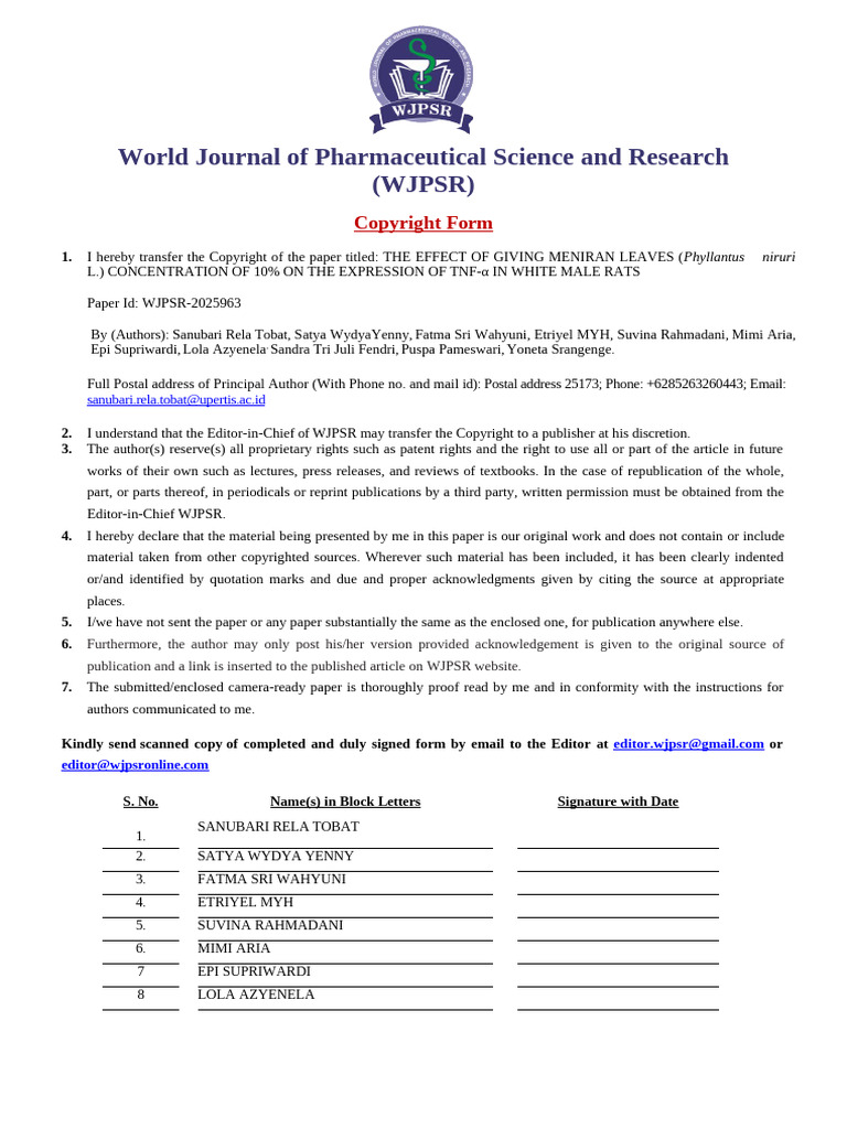 Copyright Form | PDF