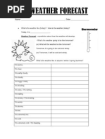 5-Day Weather Forecast Script Template | PDF | Language Arts ...