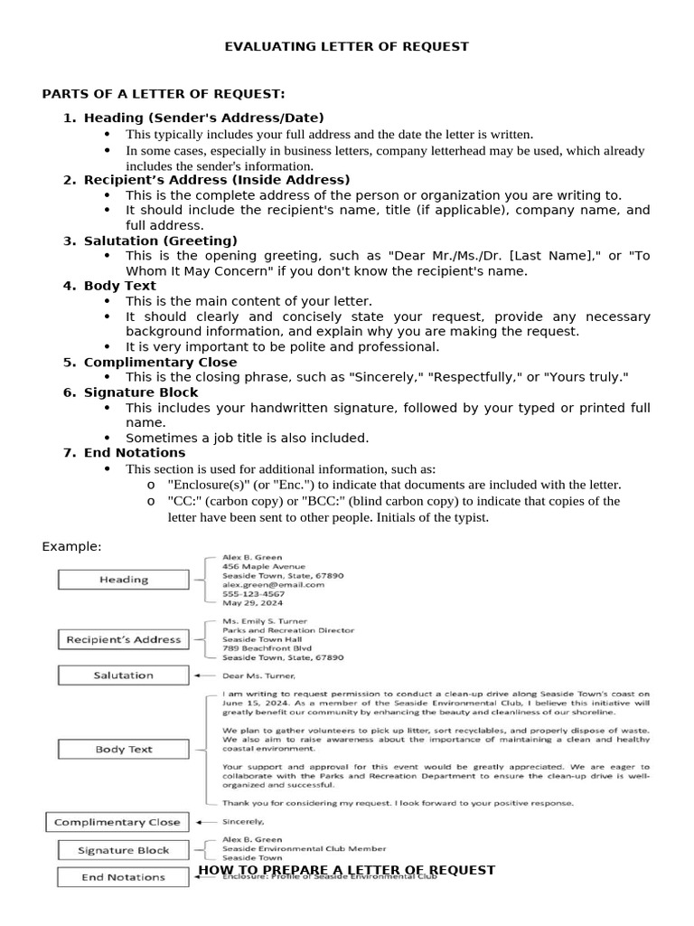 Crafting Effective Request Letters | PDF | Human Communication ...