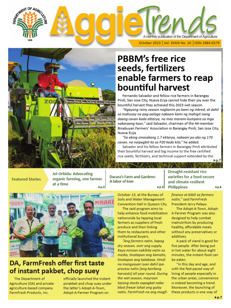 Aggie Trends October 2023 | PDF | Drought | Rice