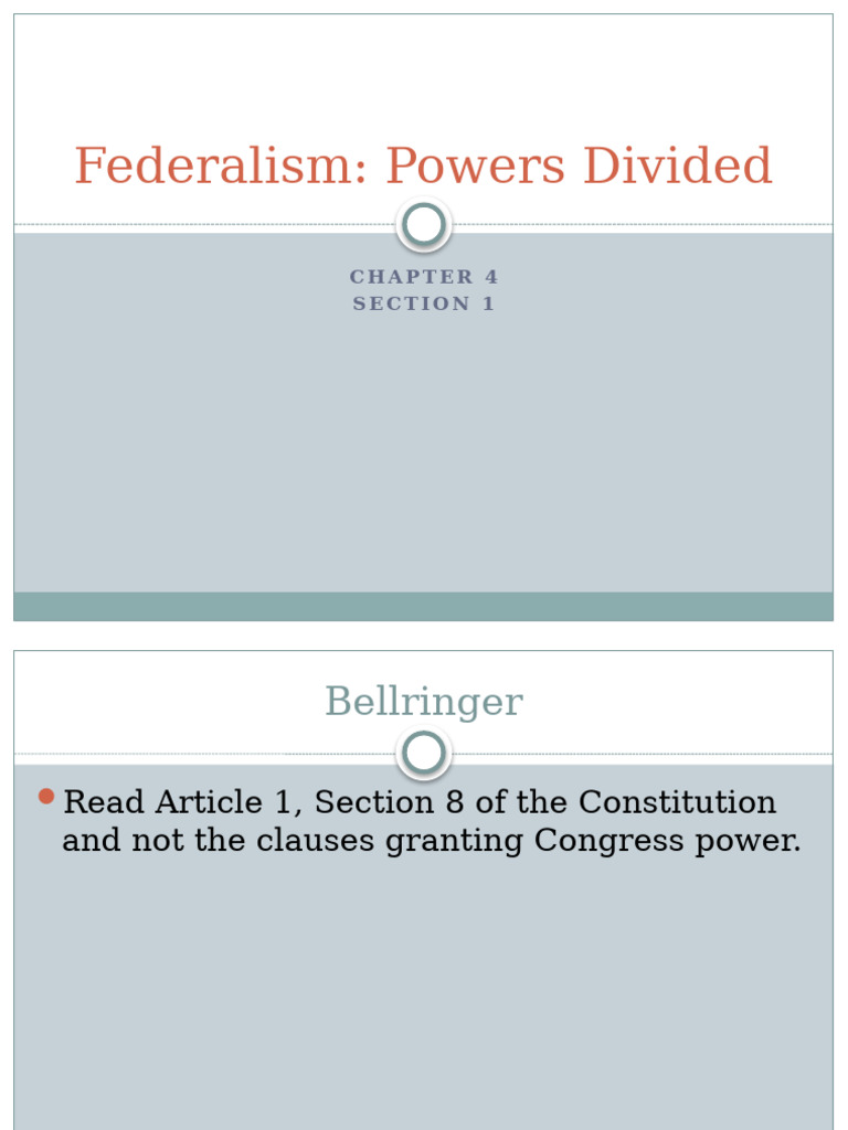 Chapter 4 Section 1 Powerpoint | PDF | Governance | American Political Philosophy Literature