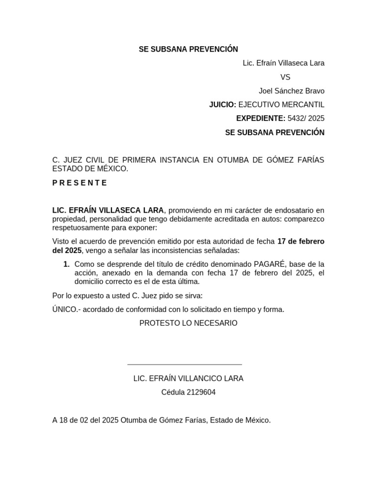 Se Subsana Prevención 02 | PDF