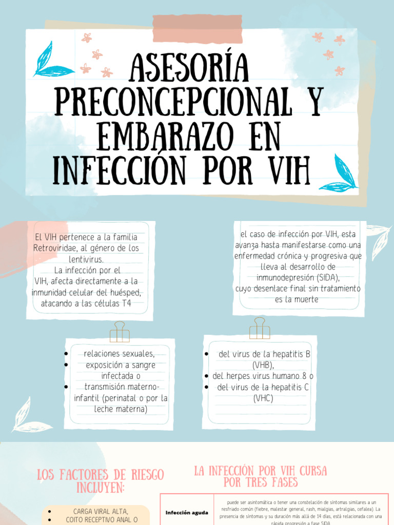 Asesoría preconcepcional y embarazo en infección por VIH 2 | PDF | VIH | Control de la natalidad