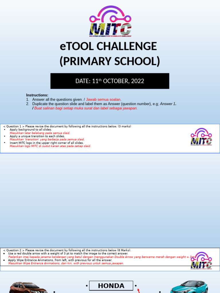eTool Challenge for Primary School Students | PDF | Malaysia