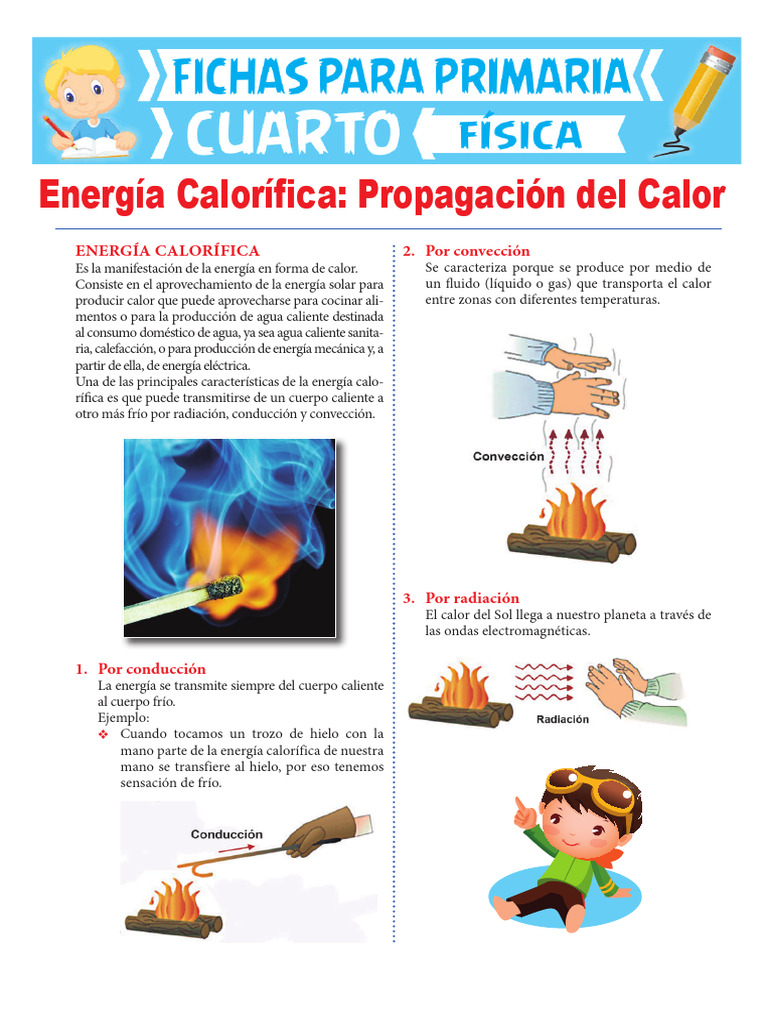 Energía-Calorífica-para-Cuarto-de-Primaria | PDF | Calor | Conduccion ...