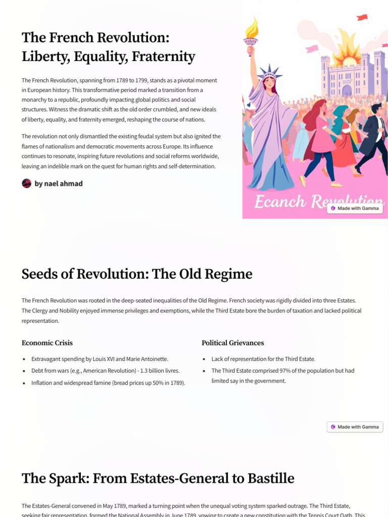 French Revolution: Liberty, Equality, Fraternity | PDF | Reign Of ...