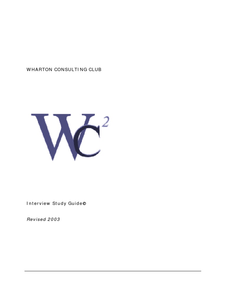Interview Guide - Casebook Wharton 2003 (1) .NB | PDF | Strategic ...
