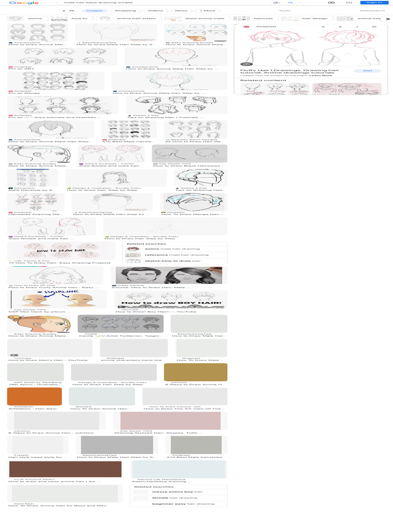 Male Hair Base Drawing Simple - Google Search | PDF | Hairstyle