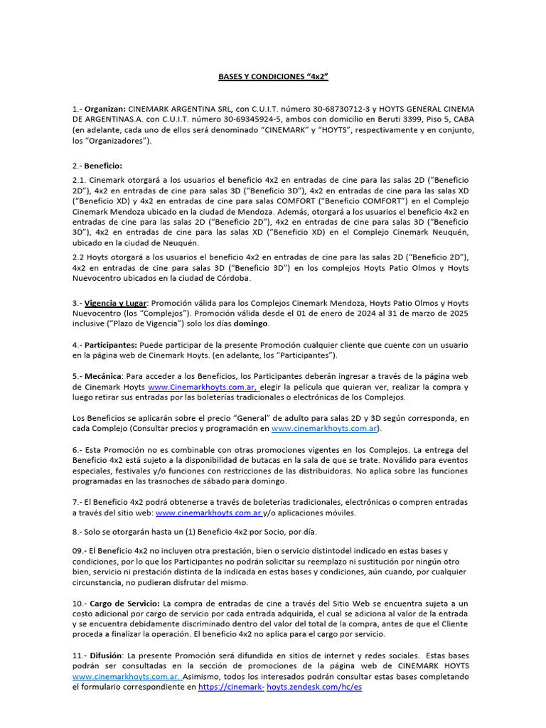 Bases Y Condiciones | PDF