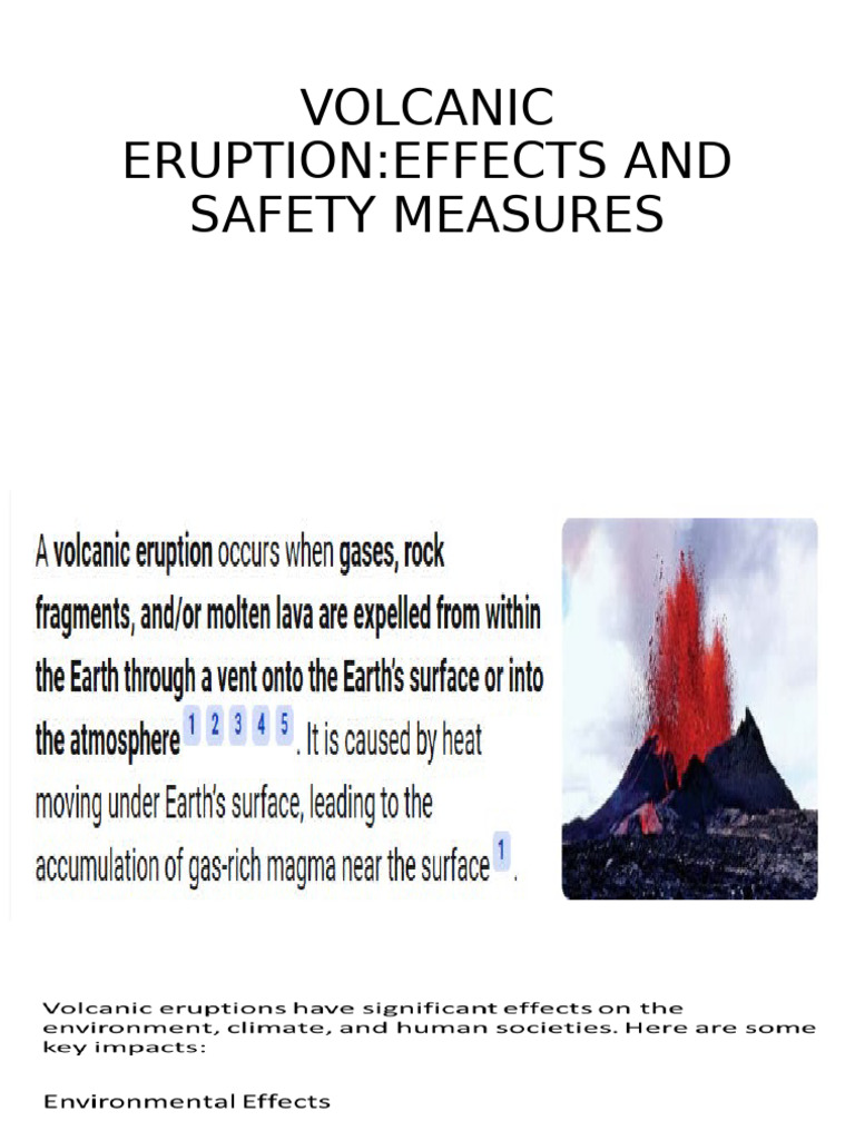 Volcanic Eruption - Effects and Safety Measures | PDF | Volcanic Ash ...