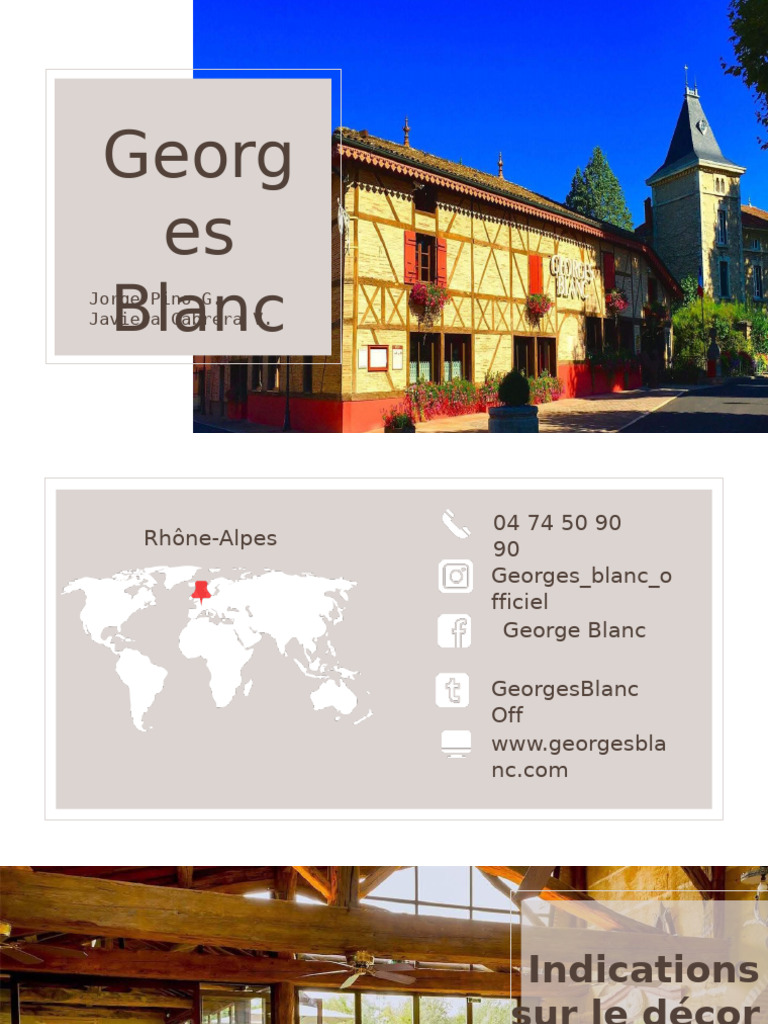 Menu et tarifs de Georges Blanc 2025 | PDF
