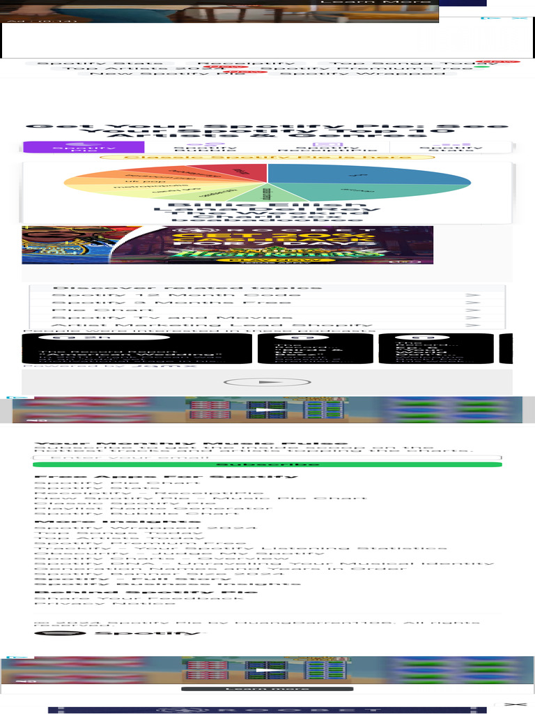 Get Your Spotify Pie See Your Spotify Top 10 Artists & Genres | PDF ...