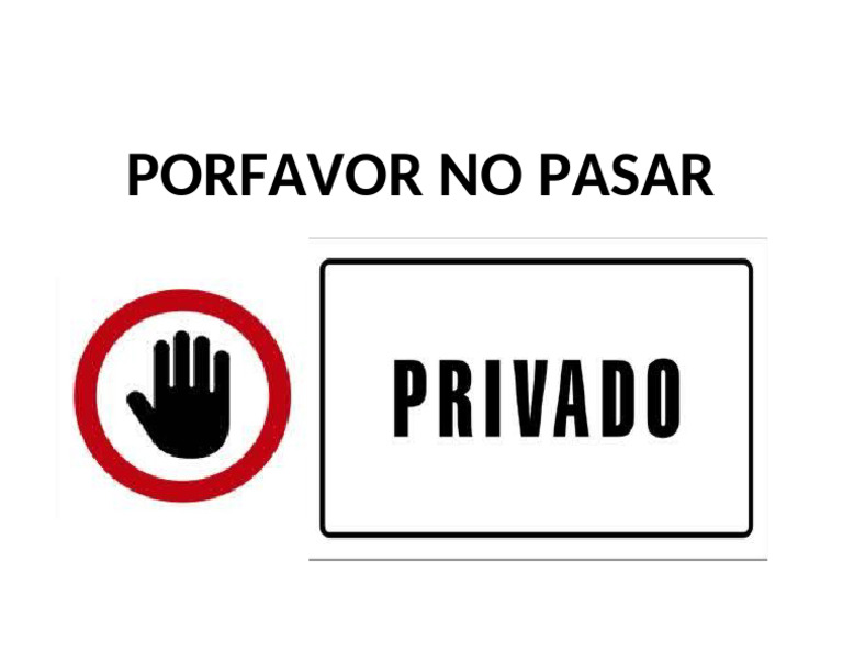 Letrero No Pasar | PDF