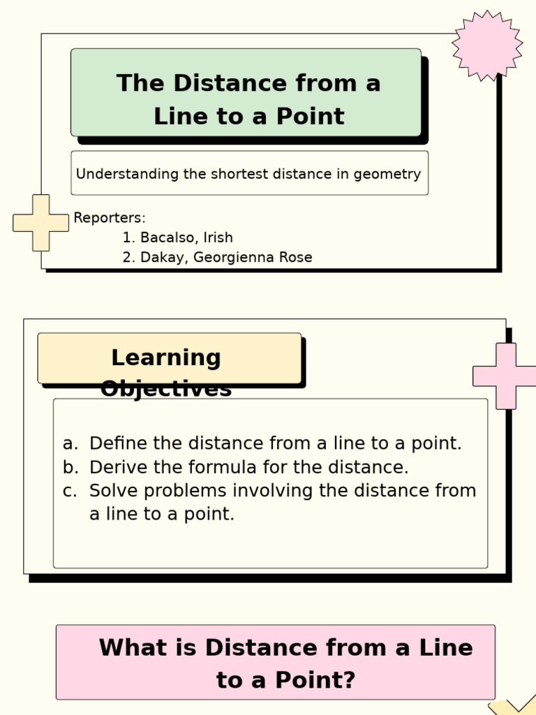 Distance from Line to Point Explained | PDF | Line (Geometry) | Distance
