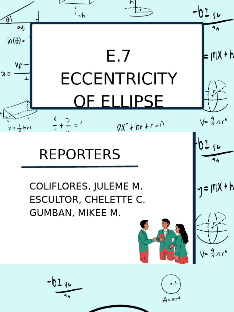 E.7 Eccentricity of Ellipse | PDF