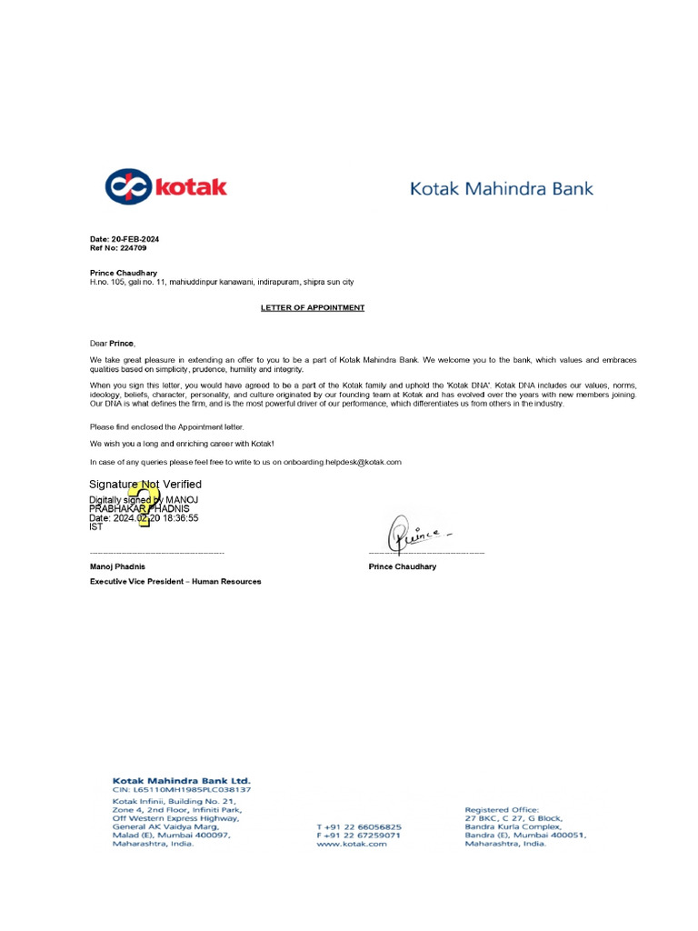 kotak_offer_letter | PDF
