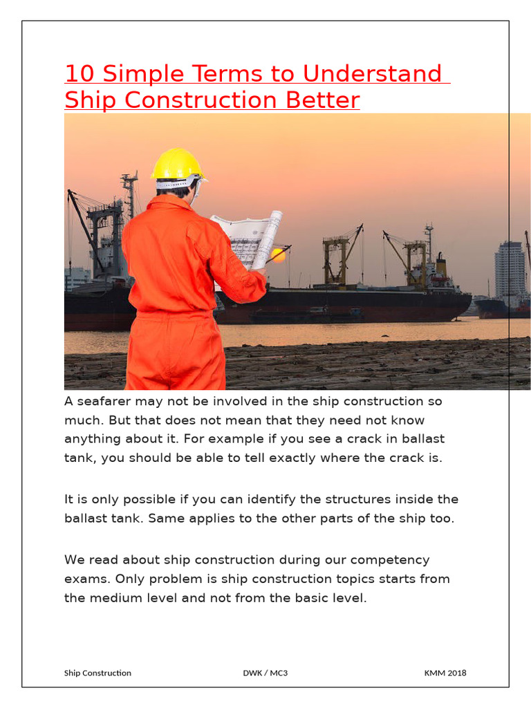 10 Simple Terms To Understand Ship Construction Better | PDF | Buoyancy ...