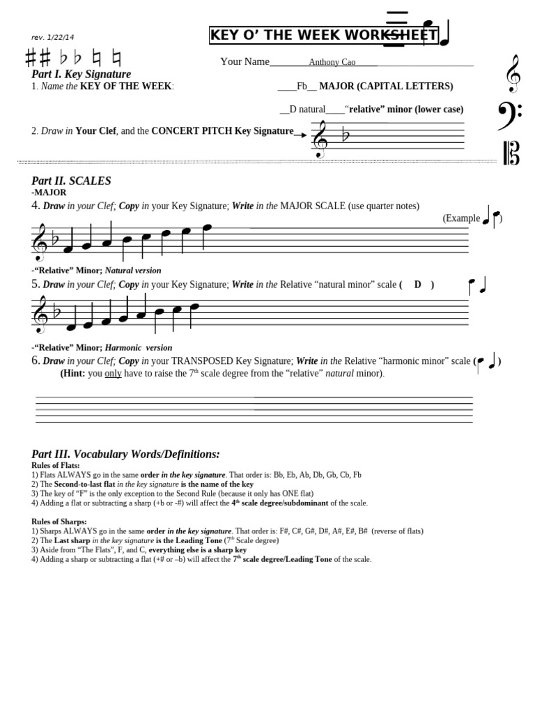 Key of The Week - FB Major | PDF