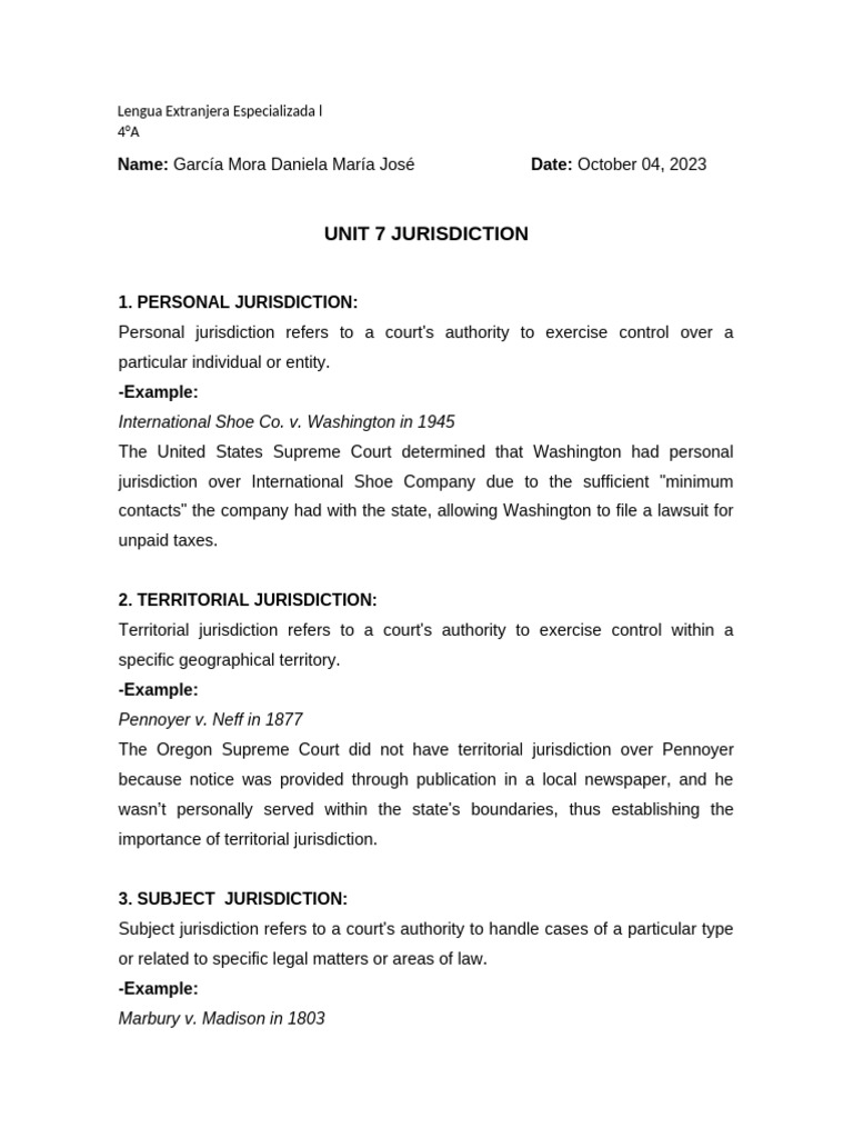 Personal Jurisdiction Explained | PDF