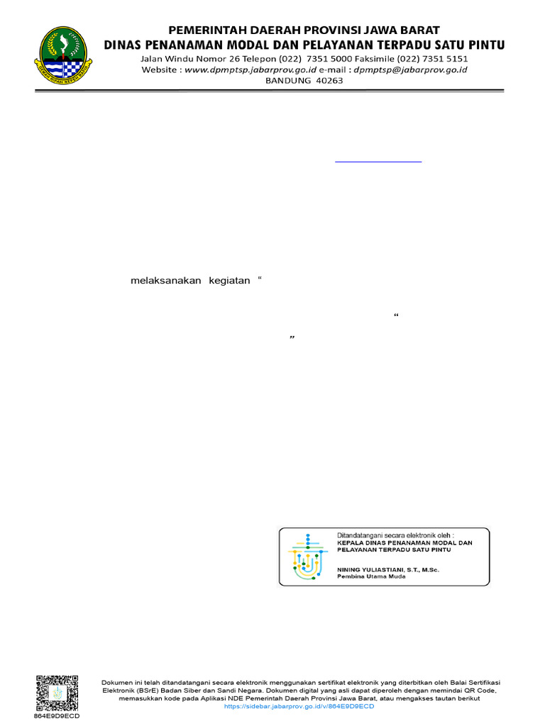 Undangan Bimtek AMDAL Net Pelaku Usaha Signed | PDF