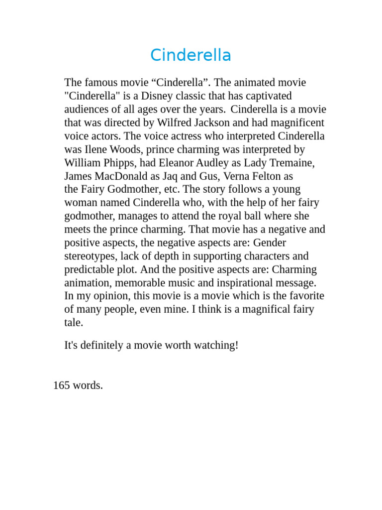 Cinderella | PDF
