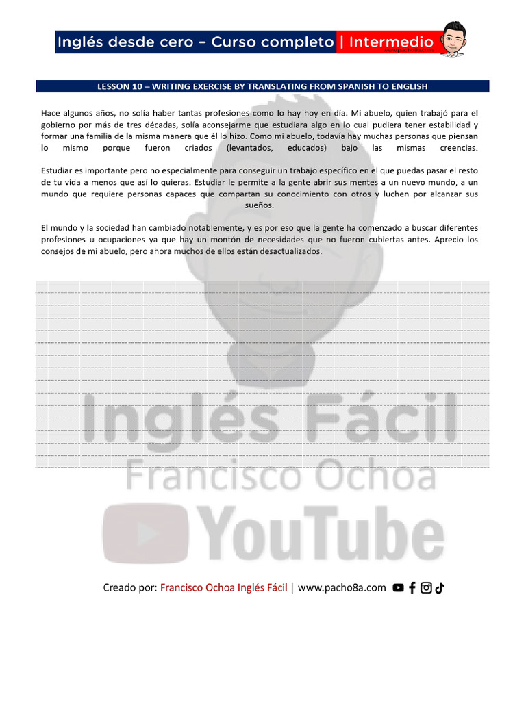 Lesson 10 - Writing Rice | PDF