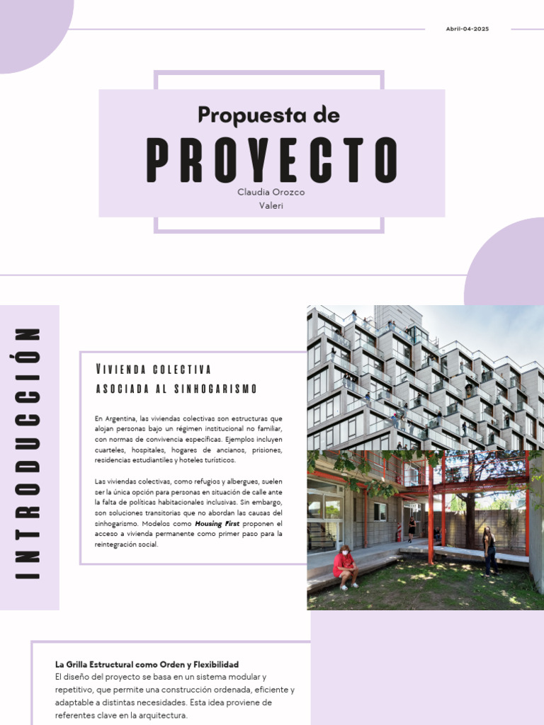 Presentación Diapositivas Propuesta de Proyecto Profesional Sencillo Morado Violeta | PDF ...