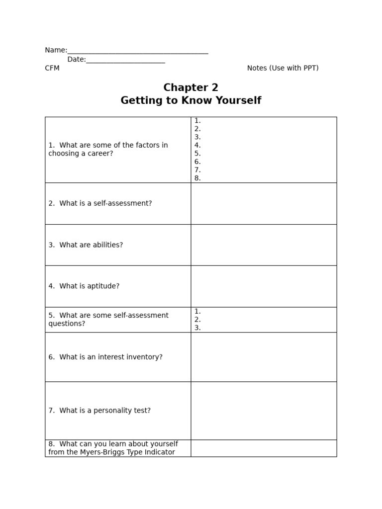 Notes - Worksheet 2 | PDF