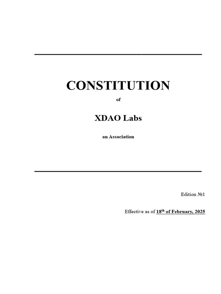 constitution_ed1_20250218 | PDF | Liquidation | Private Law