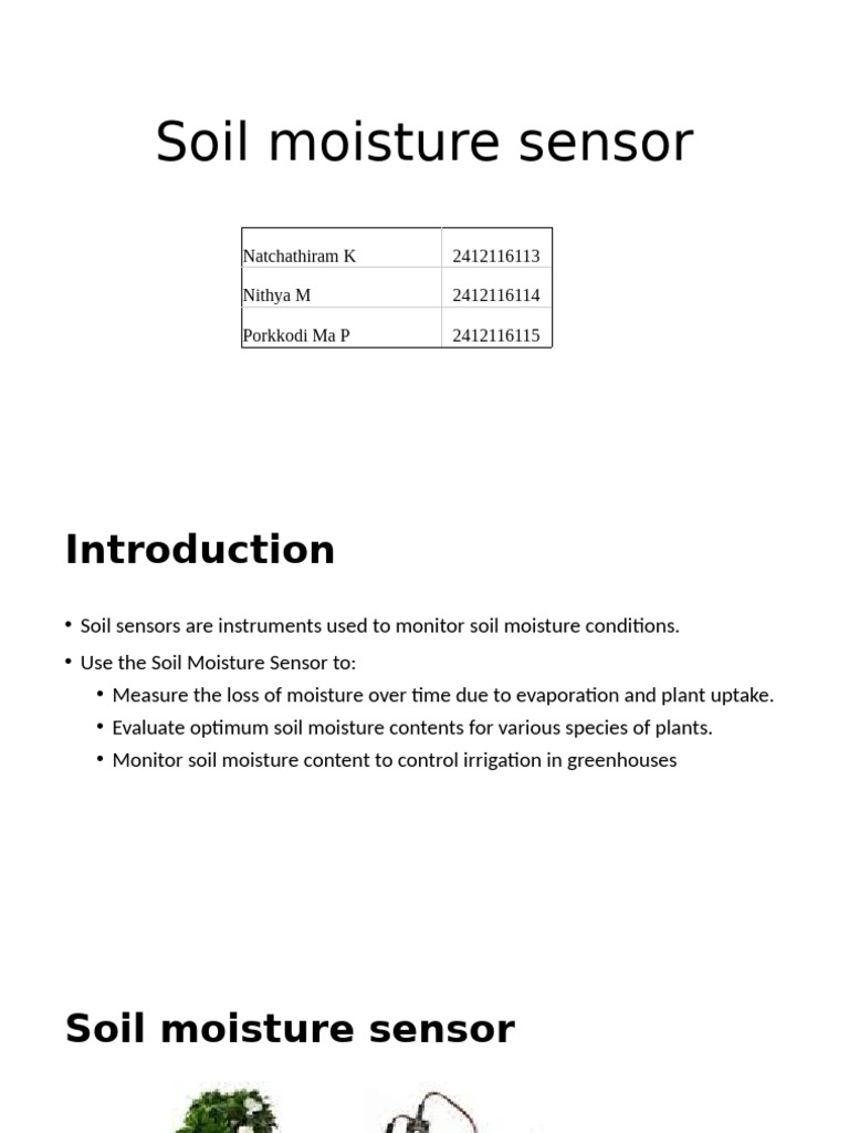 Dielectric Soil Moisture Sensor Overview | PDF | Soil | Dielectric