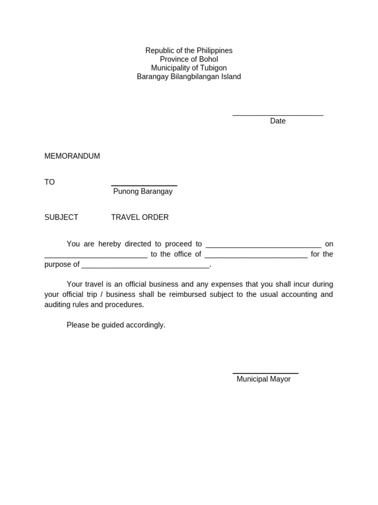 Simple travel-order-form-docx | PDF