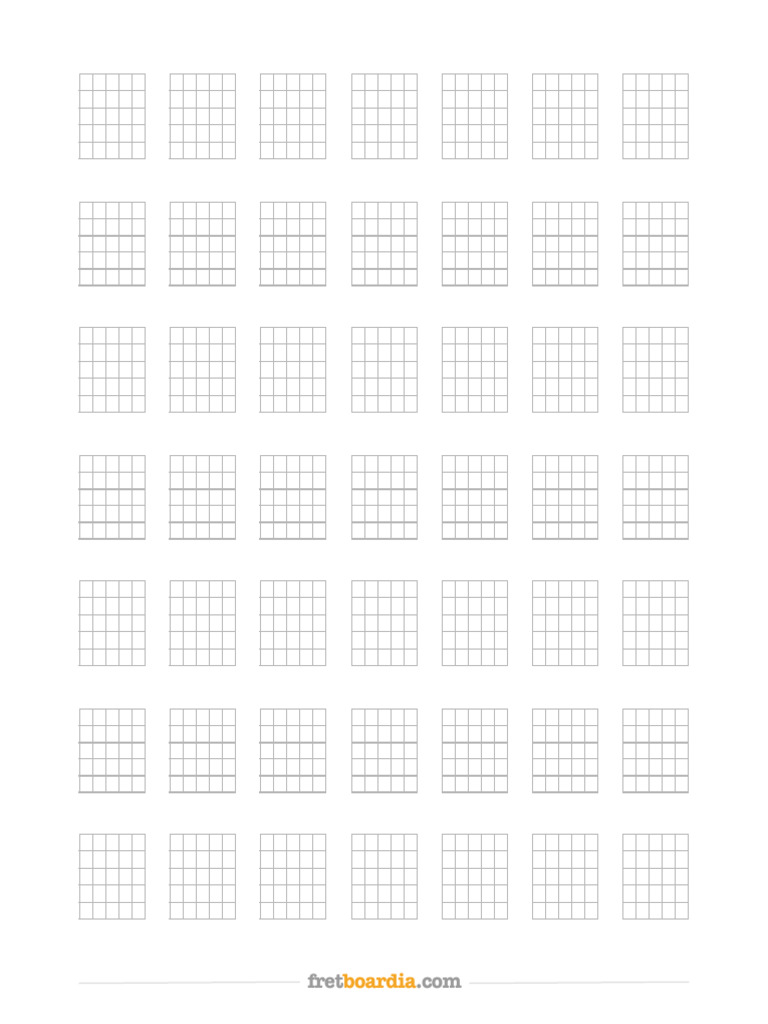 Blank 6 String Guitar Chord Charts 7x7 1 | PDF