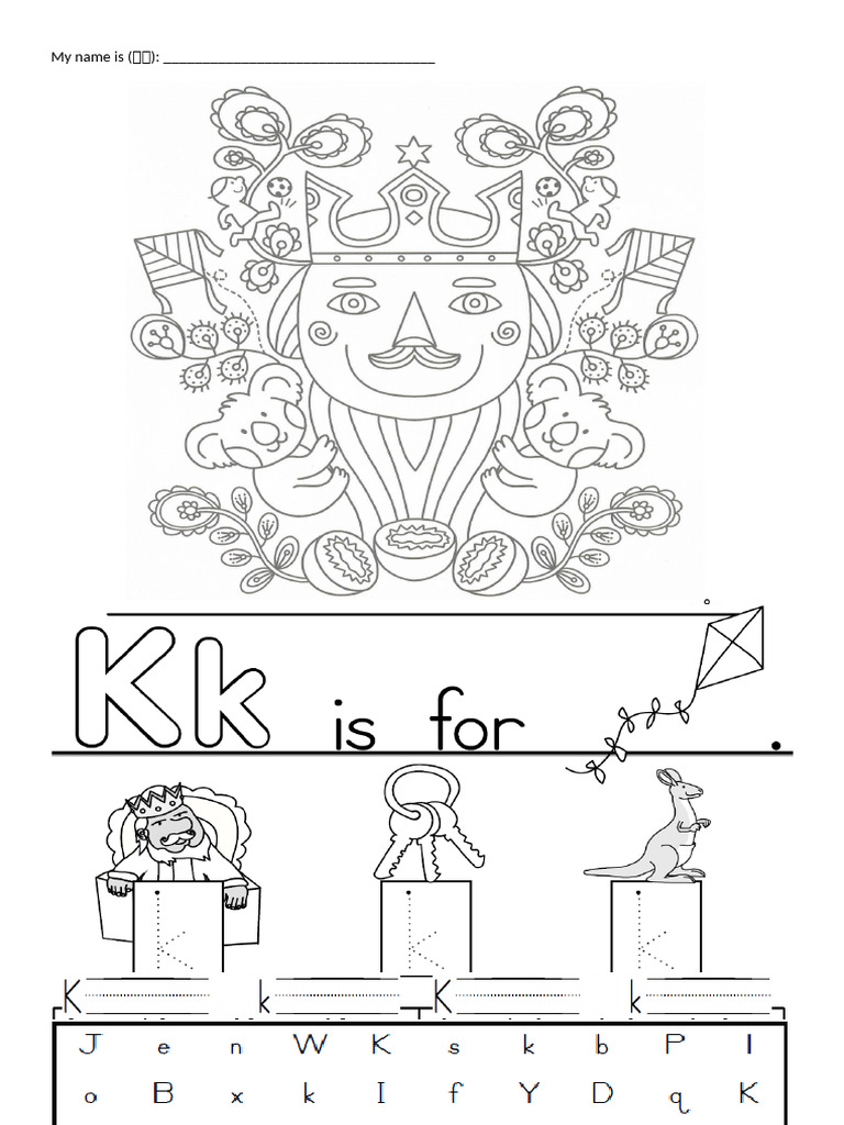 K Writing Practice | PDF