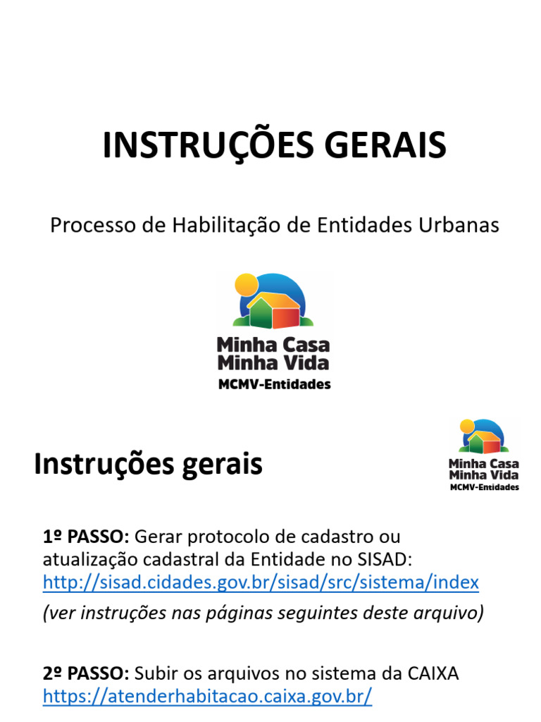 Instrucoes Gerais Sisad Mcmv-E | PDF